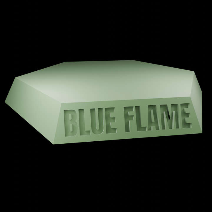 3D Printable Blue Flame Battletech Hex Base by James Hall