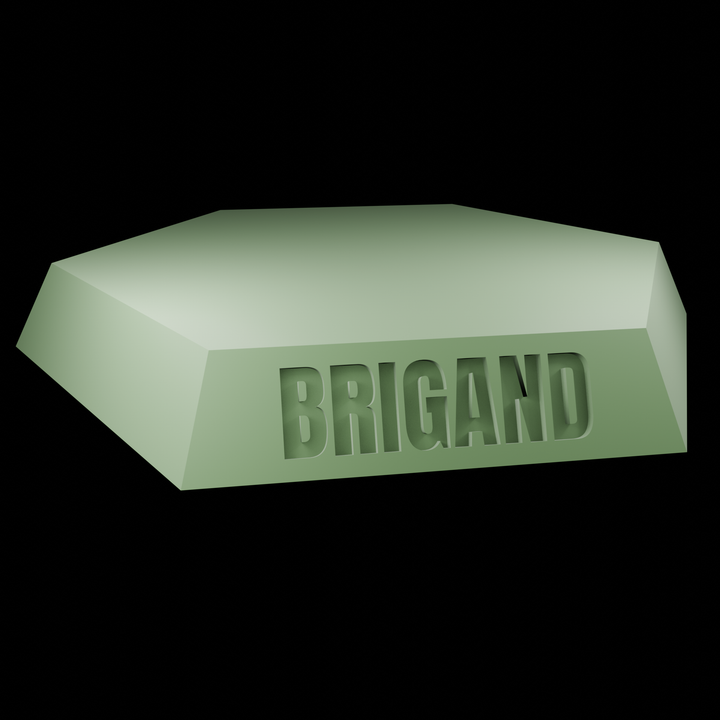 3D Printable Brigand Battletech Hex Base by James Hall