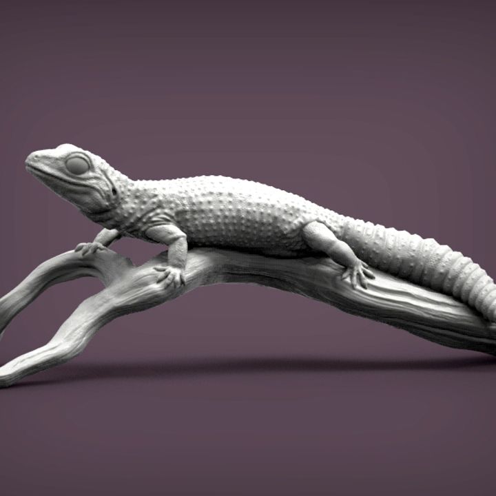 3D Printable Leopard gecko by Alexander3dart