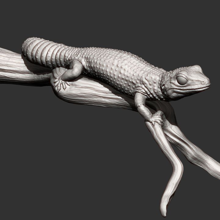 3D Printable Leopard gecko by Alexander3dart