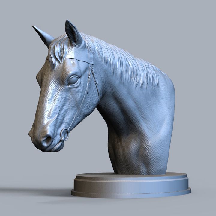 3D Printable Horses head by Alexander3dart