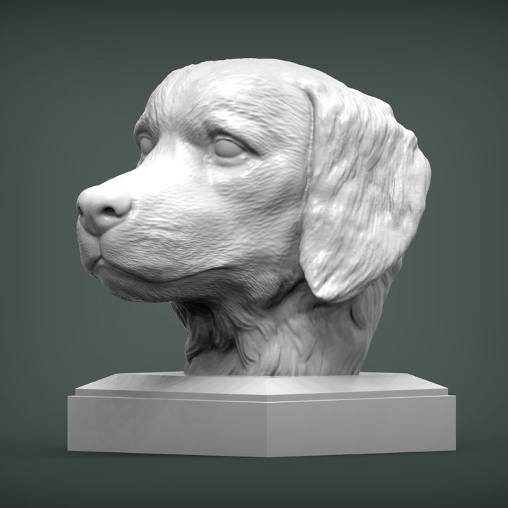 3D Printable Golden retriever by Alexander3dart