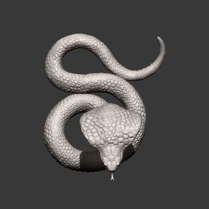 3D Printable Cobra snake by AKUZMENKO