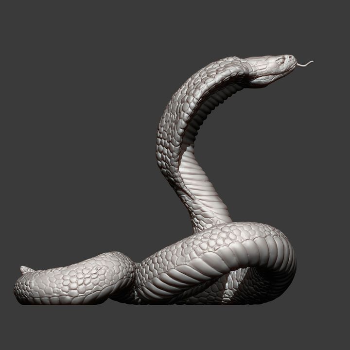 3D Printable Cobra snake by AKUZMENKO