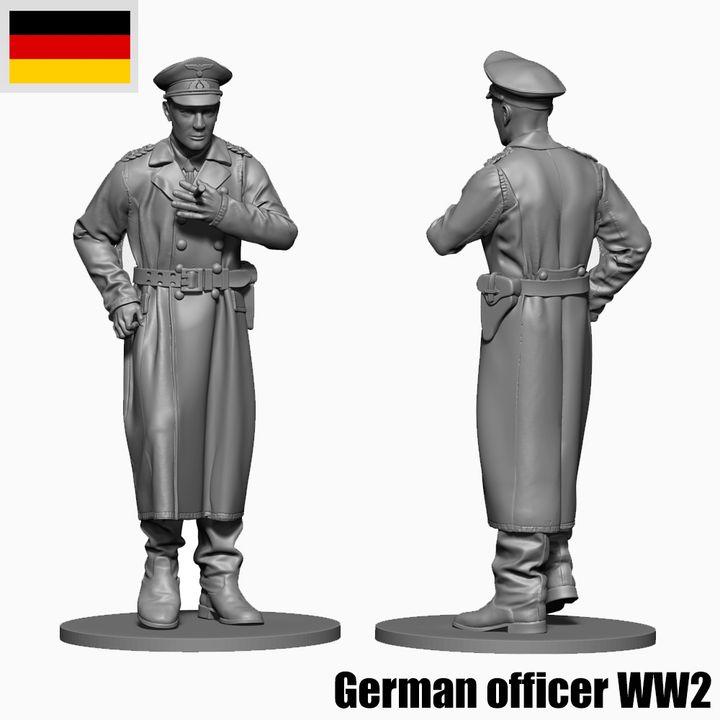 3D Printable German Officer ww2 by Artofwar