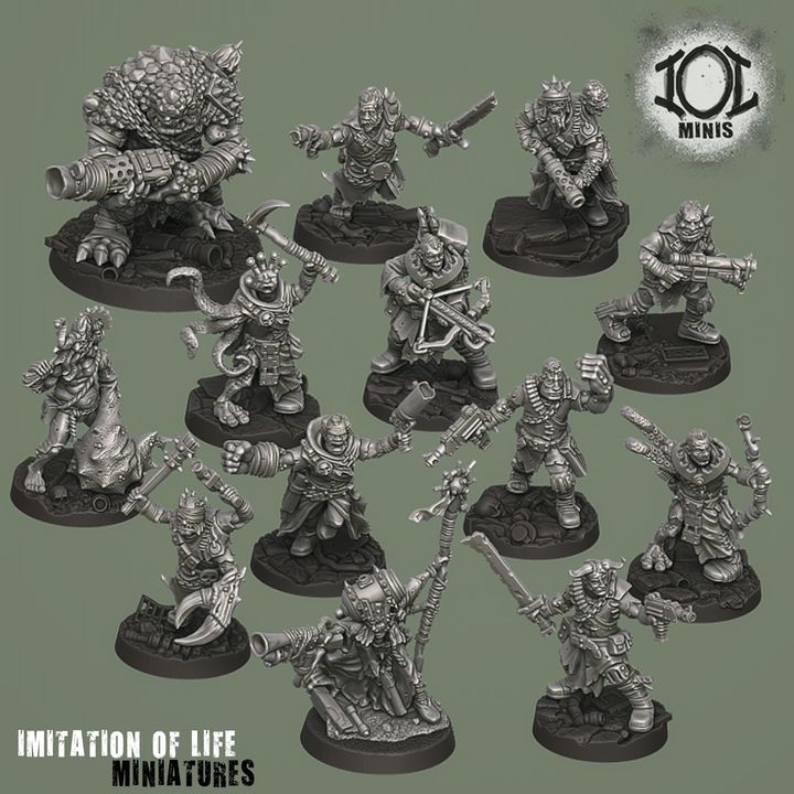 3D Printable Mutant Warband Bundle #3 by Imitation of Life Miniatures