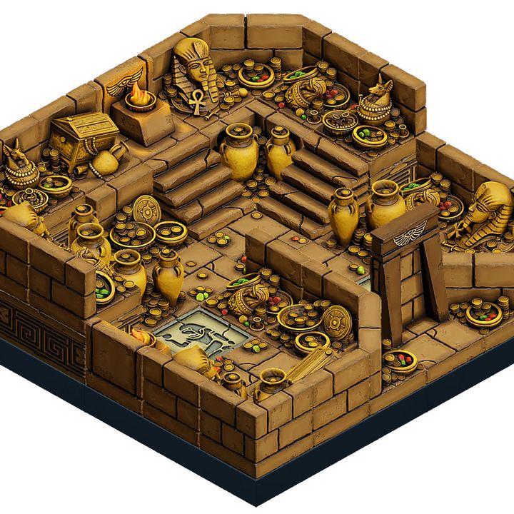 3D Printable THE EGYPTIAN TEMPLE (Dungeon Blocks) by Dungeon Blocks