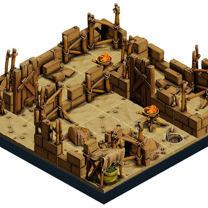 3D Printable THE EGYPTIAN TEMPLE (Dungeon Blocks) by Dungeon Blocks