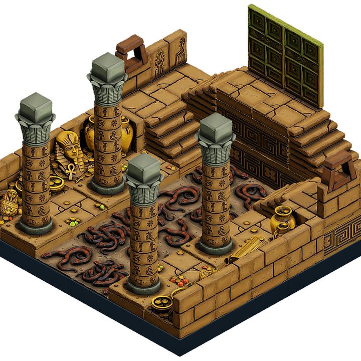 3D Printable THE EGYPTIAN TEMPLE (Dungeon Blocks) by Dungeon Blocks