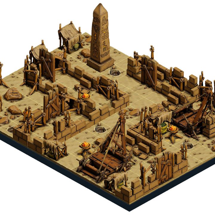 3D Printable THE EGYPTIAN TEMPLE (Dungeon Blocks) by Dungeon Blocks