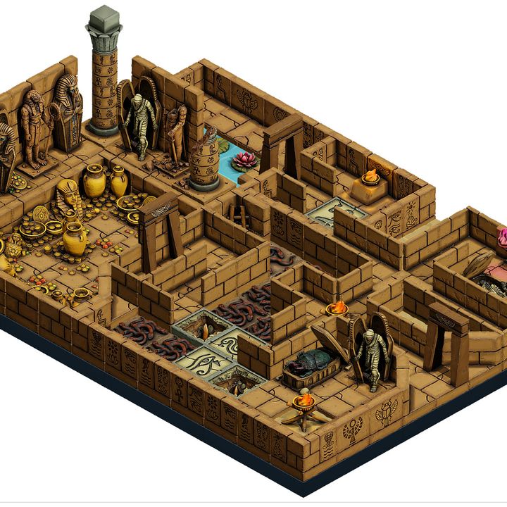 3D Printable THE EGYPTIAN TEMPLE (Dungeon Blocks) by Dungeon Blocks