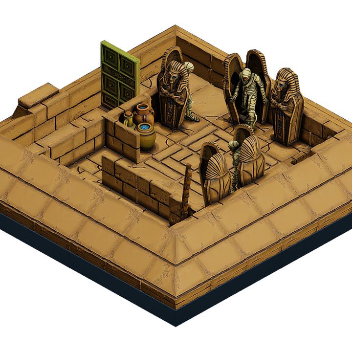 3D Printable THE EGYPTIAN TEMPLE (Dungeon Blocks) by Dungeon Blocks