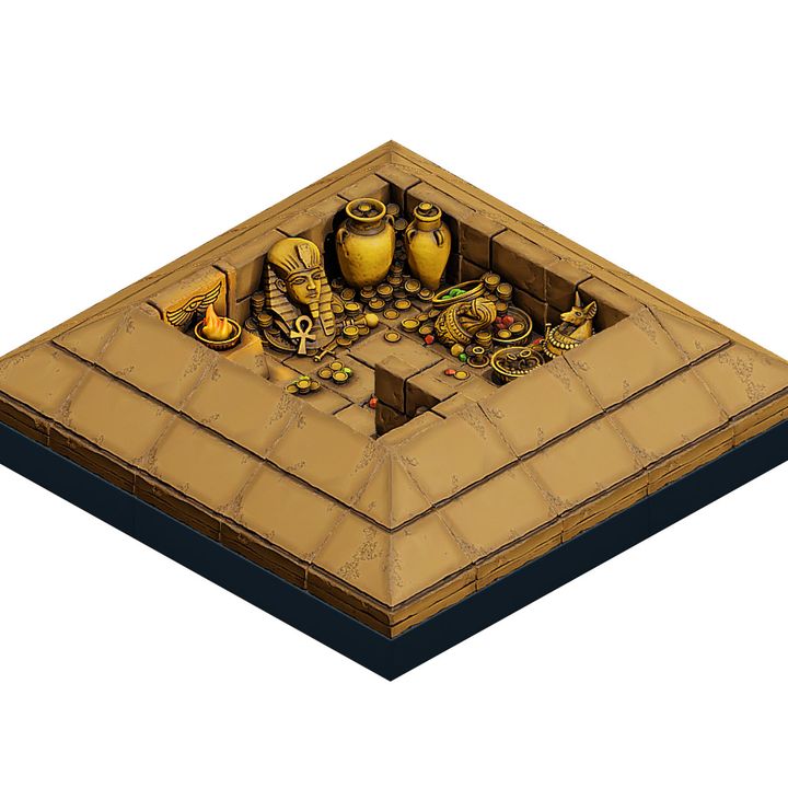 3D Printable THE EGYPTIAN TEMPLE (Dungeon Blocks) by Dungeon Blocks