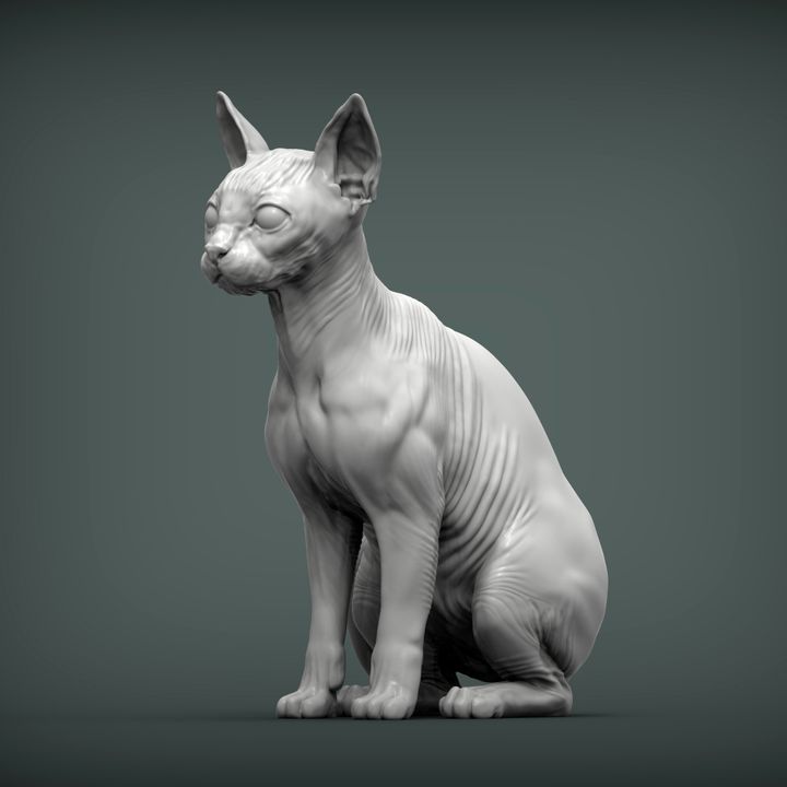 3D Printable sphinx cat by Alexander3dart