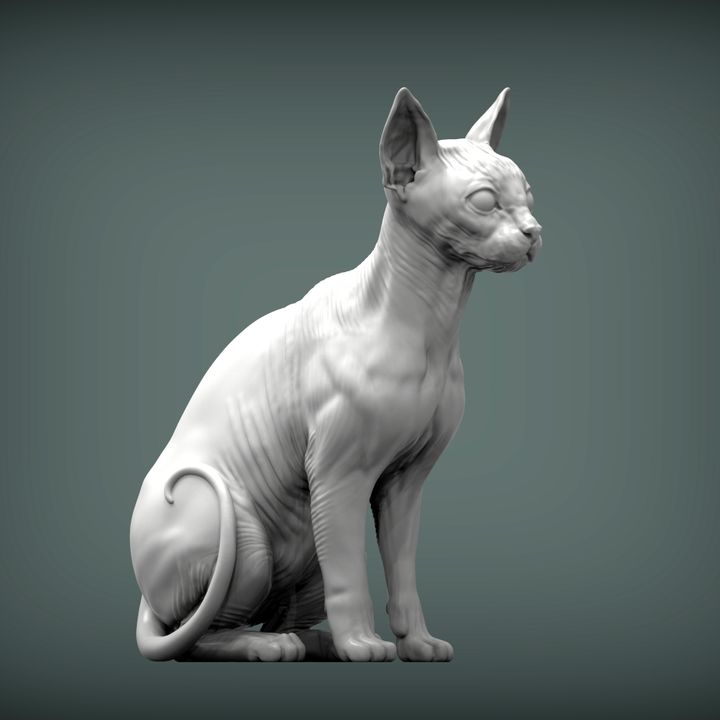 3D Printable sphinx cat by Alexander3dart