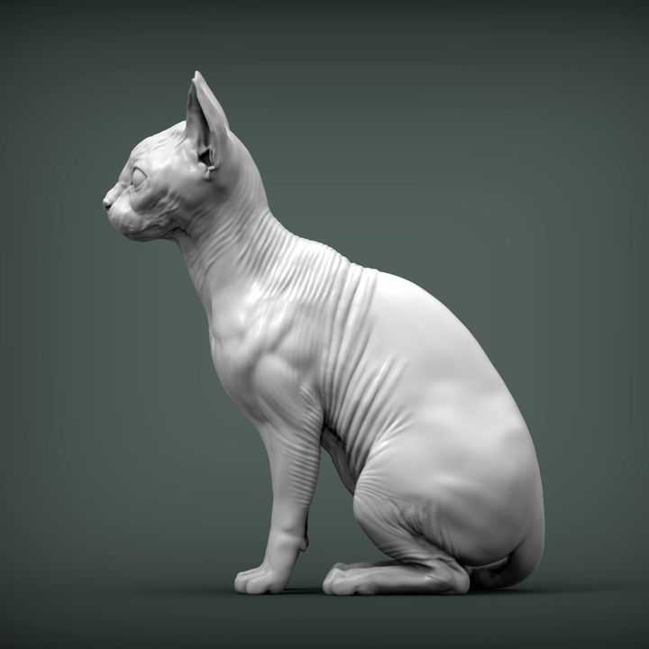 3D Printable sphinx cat by Alexander3dart