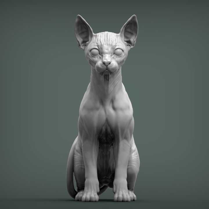 3D Printable sphinx cat by Alexander3dart