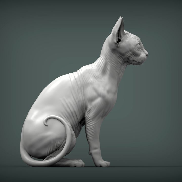 3D Printable sphinx cat by Alexander3dart