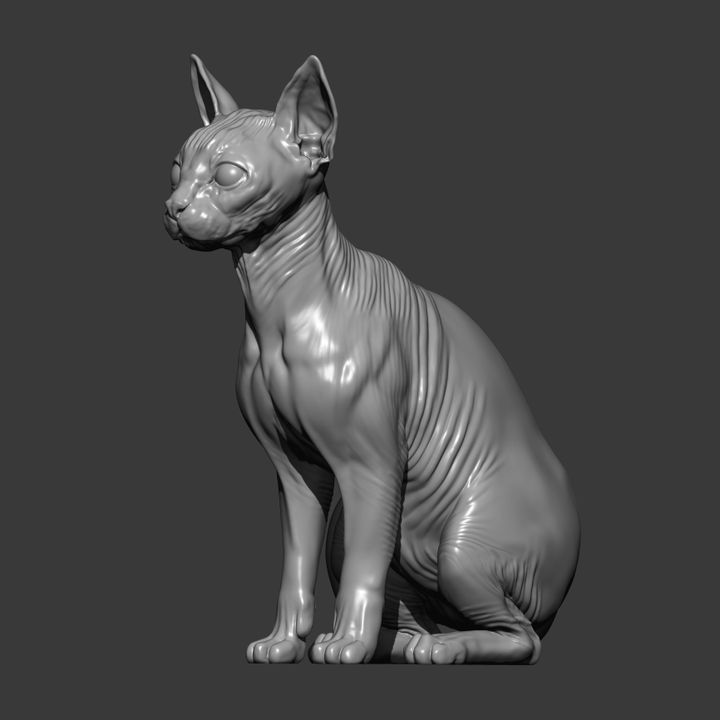 3D Printable sphinx cat by Alexander3dart
