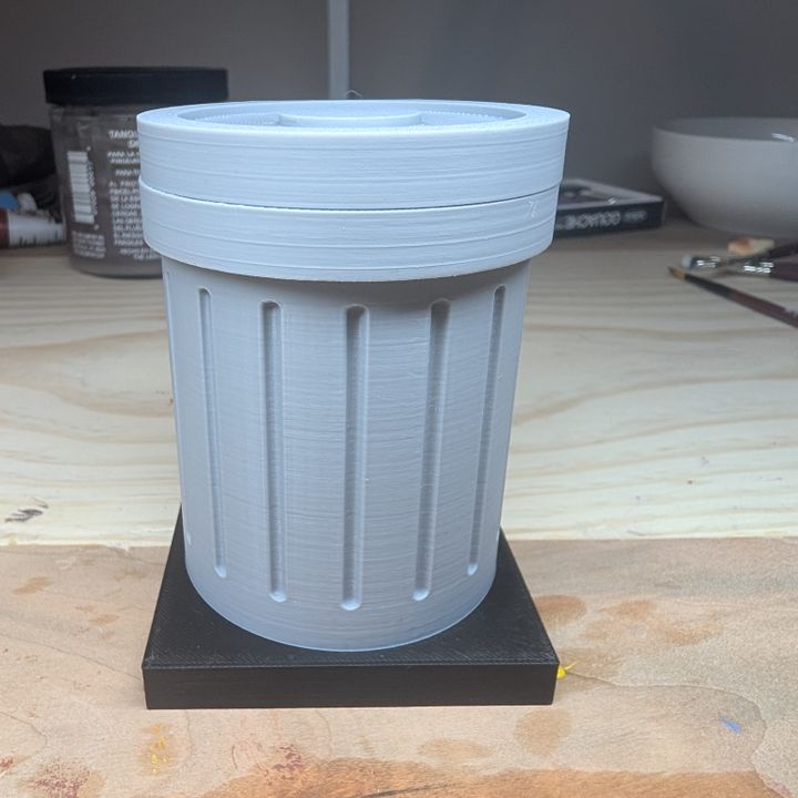 3D Printable Raccoon in a Trash Can – Jack-in-the-Box by Dom B