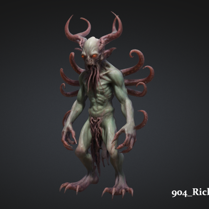 3D Printable Eldritch Demon by Rick
