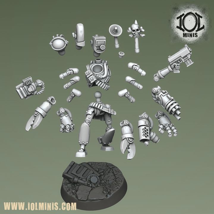 3D Printable Robot Warband Bundle by Imitation of Life Miniatures