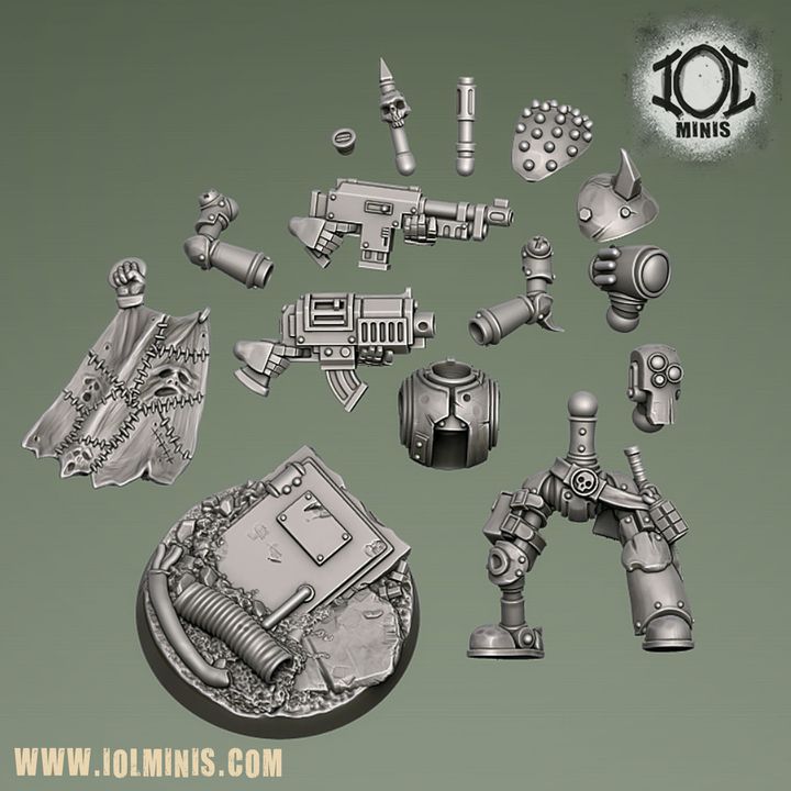 3D Printable Robot Warband Bundle by Imitation of Life Miniatures