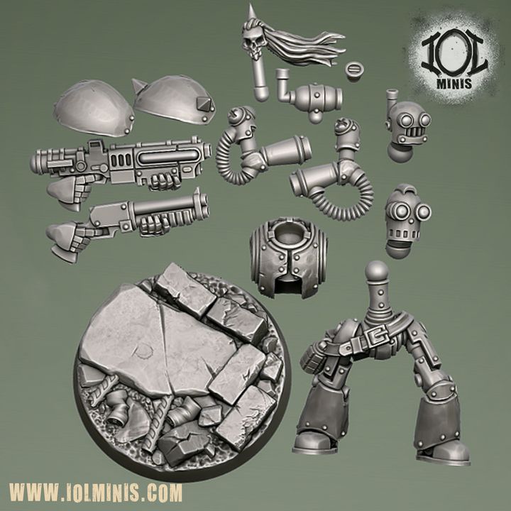 3D Printable Robot Warband Bundle by Imitation of Life Miniatures