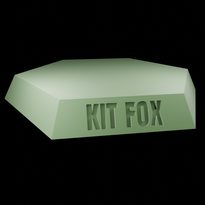 3D Printable Kit Fox Battletech Hex Base by James Hall