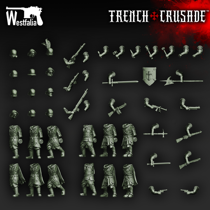 3D Printable Trench Crusade - MultiPart Miniatures Bundle by Trench Stench