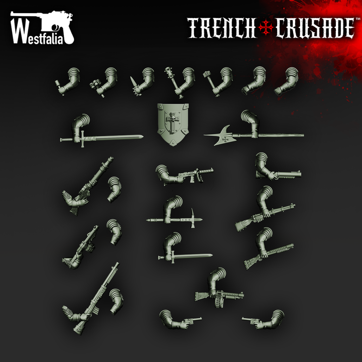 3D Printable Trench Crusade - Weapons With Arms by Trench Stench