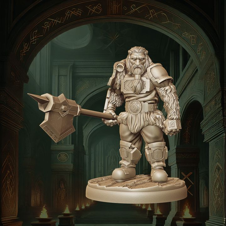 3D Printable Dwarf Cleaver - 11 Poses - Army of Chaos: Dwarfs by ...