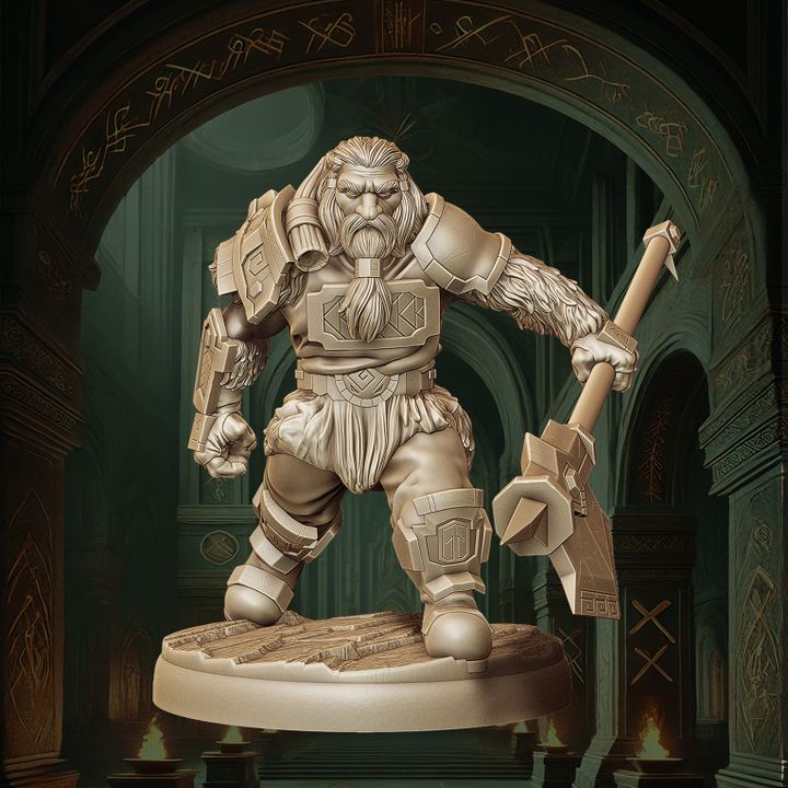 3D Printable Dwarf Cleaver - 11 Poses - Army of Chaos: Dwarfs by ...