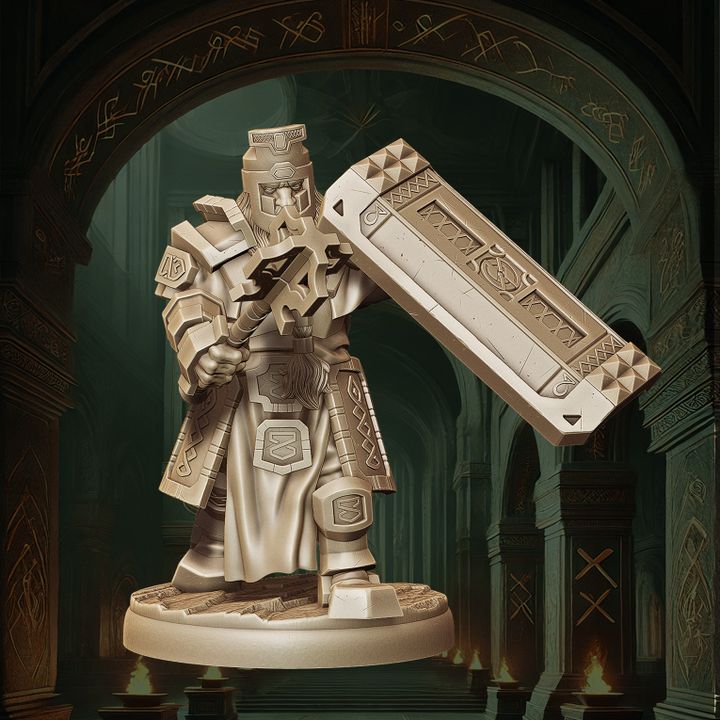 3D Printable Dwarf Defender - 11 Poses - Army of Chaos: Dwarfs by ...