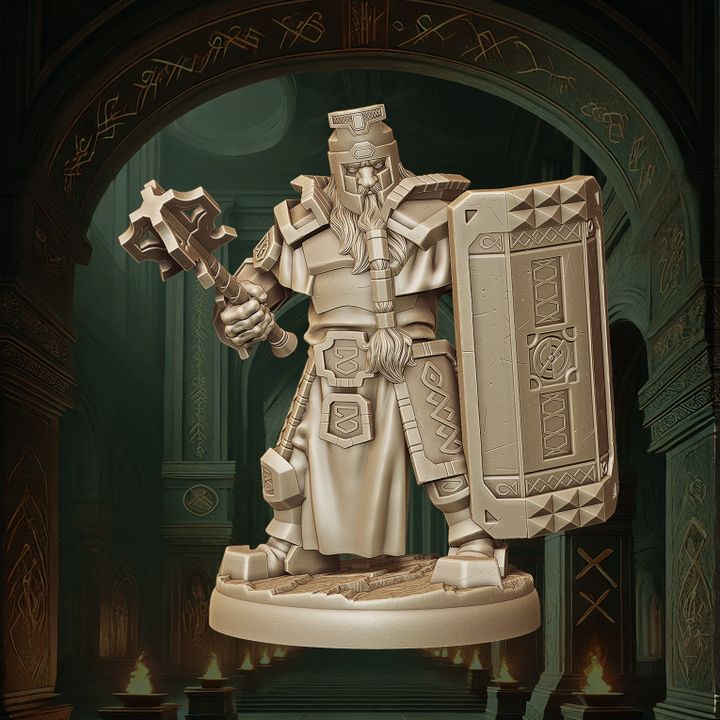 3D Printable Dwarf Defender - 11 Poses - Army of Chaos: Dwarfs by ...