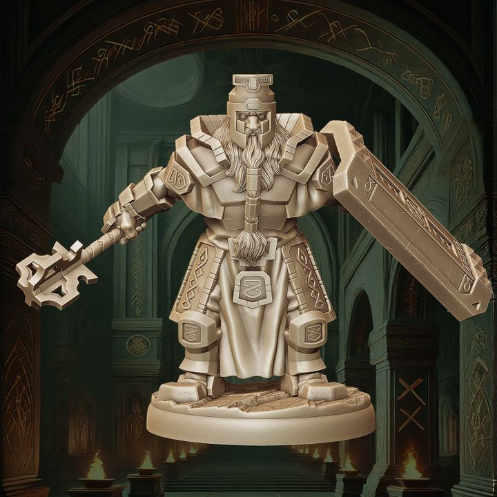 3D Printable Dwarf Defender - 11 Poses - Army of Chaos: Dwarfs by ...