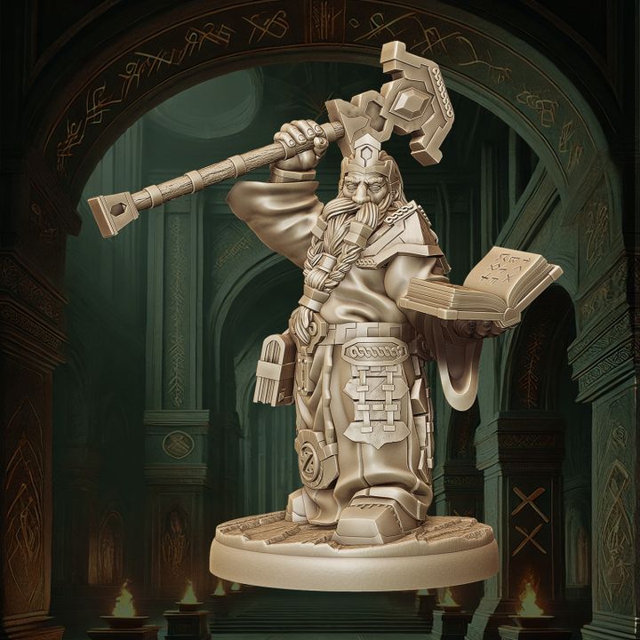 3D Printable Dwarf Sorcerer - 11 Poses - Army of Chaos: Dwarfs by ...