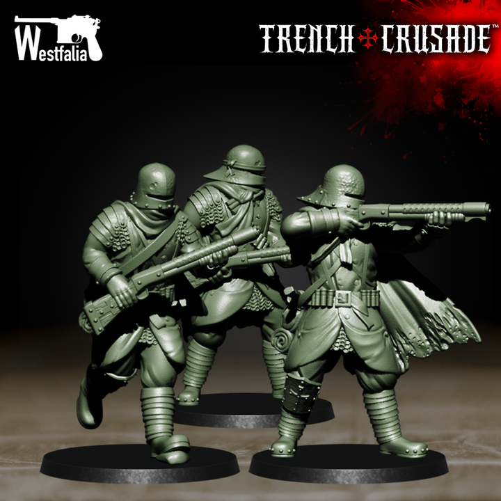 3D Printable Trench Crusade - Red Brigade Yeomen with Shotguns by ...