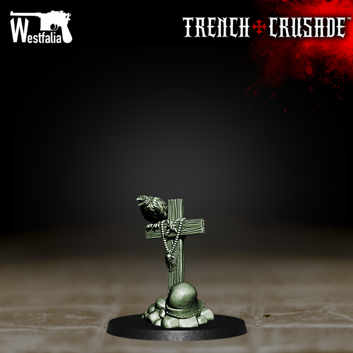 3D Printable Trench Crusade - Cross Token by Trench Stench