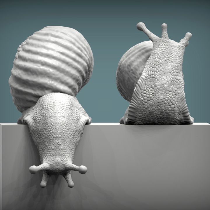 3D Printable Snail two snails by Alexander3dart