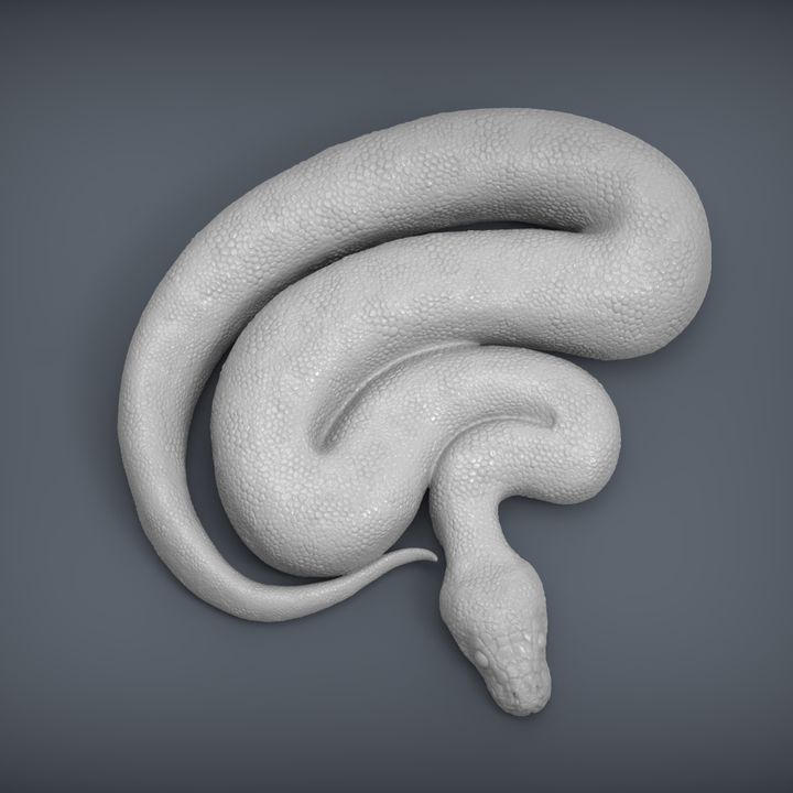 3D Printable Ball Pythons by Alexander3dart