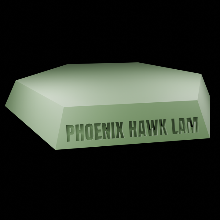 3D Printable Phoenix Hawk LAM Battletech Hex Base by James Hall