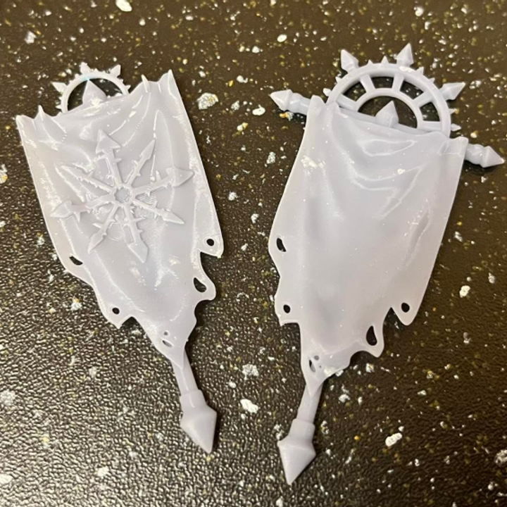 3D Printable chaos banners vol2 by UV minis