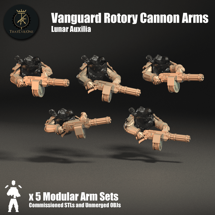 3D Printable Vanguard Rotory Cannon Arms - Commissioned by ThatEvilOne