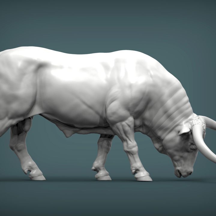 3D Printable Texas Longhorn by Alexander3dart