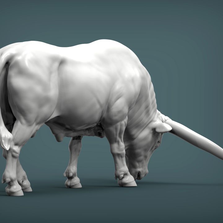 3D Printable Texas Longhorn by Alexander3dart