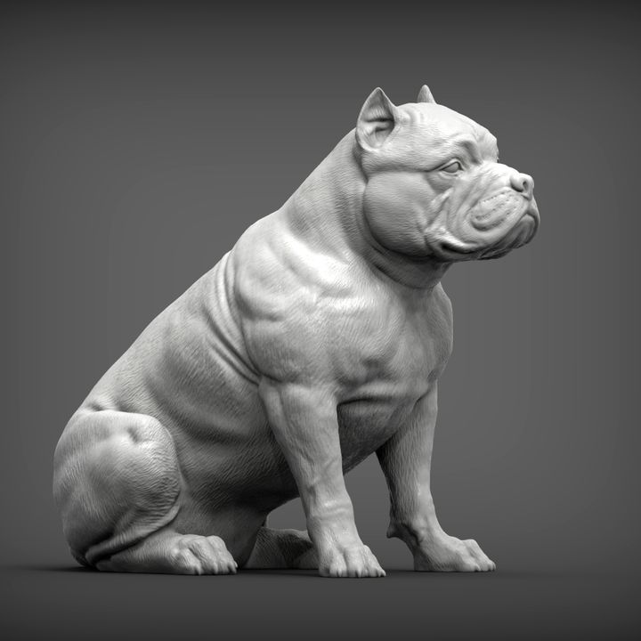 3D Printable American Bully by Alexander3dart