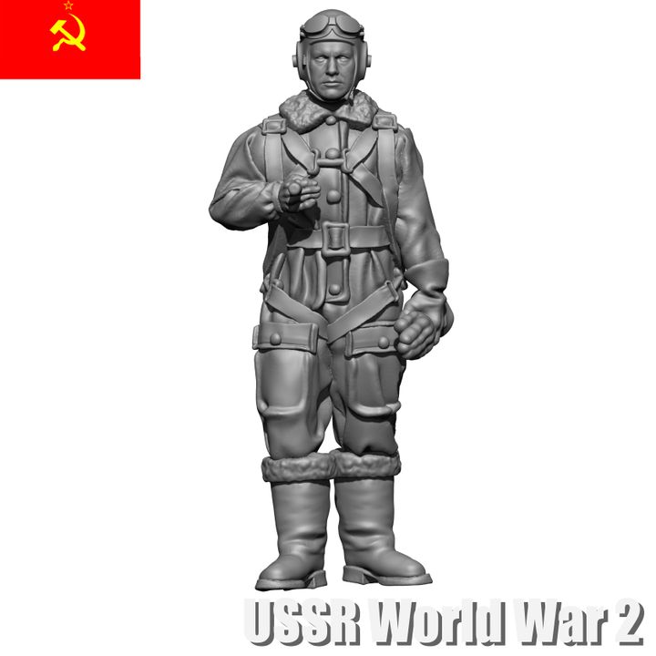 3D Printable USSR Pilot WW2 by Artofwar