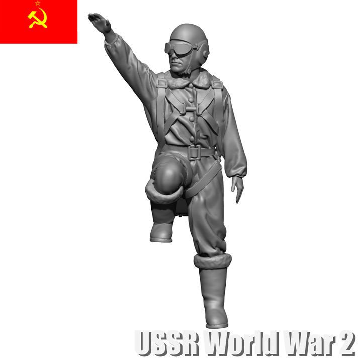 3D Printable USSR Pilot WW2 by Artofwar