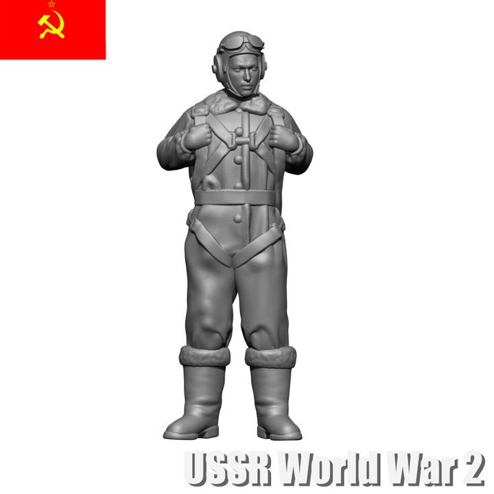 3D Printable USSR Pilot WW2 by Artofwar